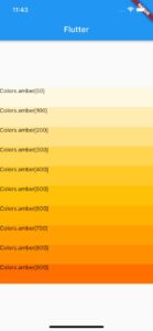 【Flutter】Colorsの使い方｜色・色の濃さ・透明度を指定する