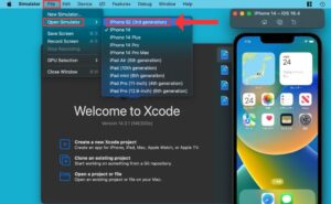 【Flutter】Xcodeで起動したiOSシミュレーターのデバイスを変更