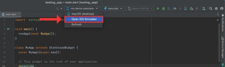 【Flutter】Android StudioのiOSシミュレーターでアプリを起動させる方法