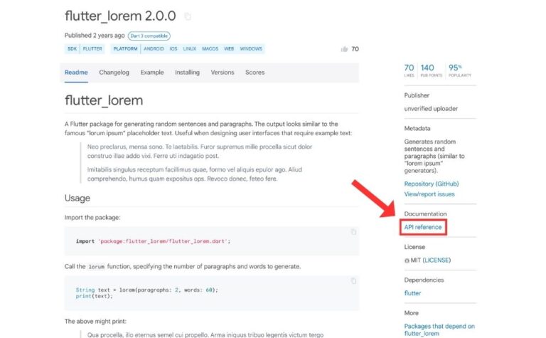 【Flutter】pub.devからパッケージをインストール｜ドキュメントの見方は？