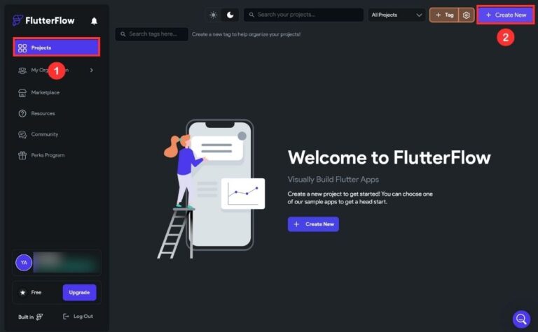 【FlutterFlow】新規プロジェクトの作成・削除方法